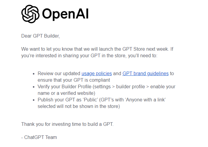 다음주에 GPT Store가 런칭합니다. - TILNOTE