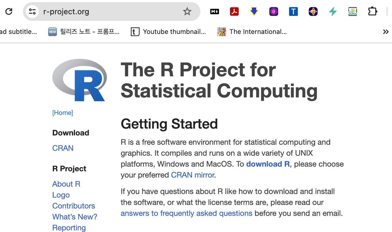 [R 프로그램] 설치 후 간단하게 사용해 보기 - TILNOTE
