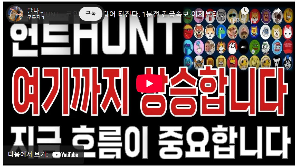 20대 초보, 헌트 코인 83% 폭등 직전? 100만원만 넣어봐! - TILNOTE