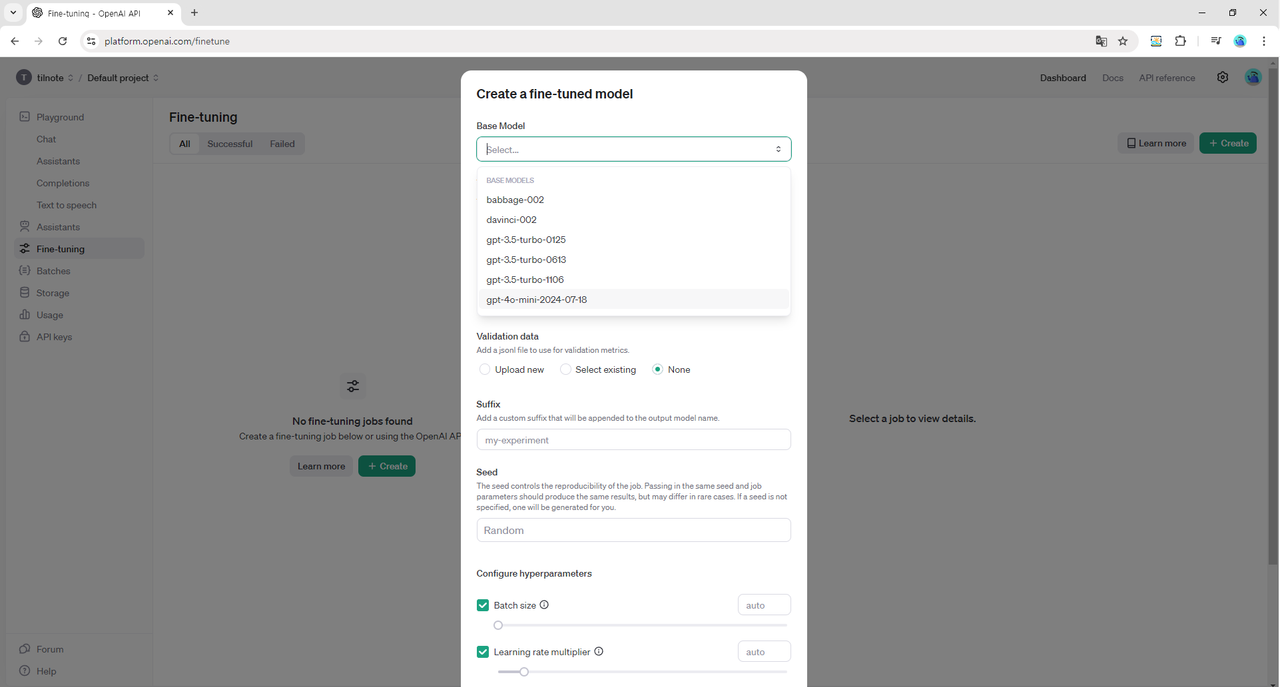 GPT-4o mini 파인튜닝 무료 - TILNOTE