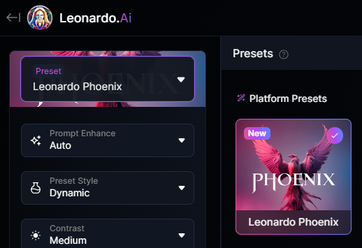 Leonardo Phoenix 이미지 생성 모델 - 추천 이미지 생성 서비스 - TILNOTE